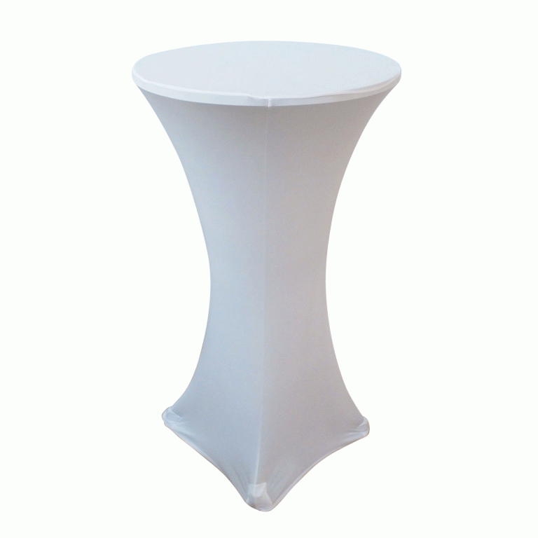 Poseur Table Stretch Cover white ONLY - AB Event Hire