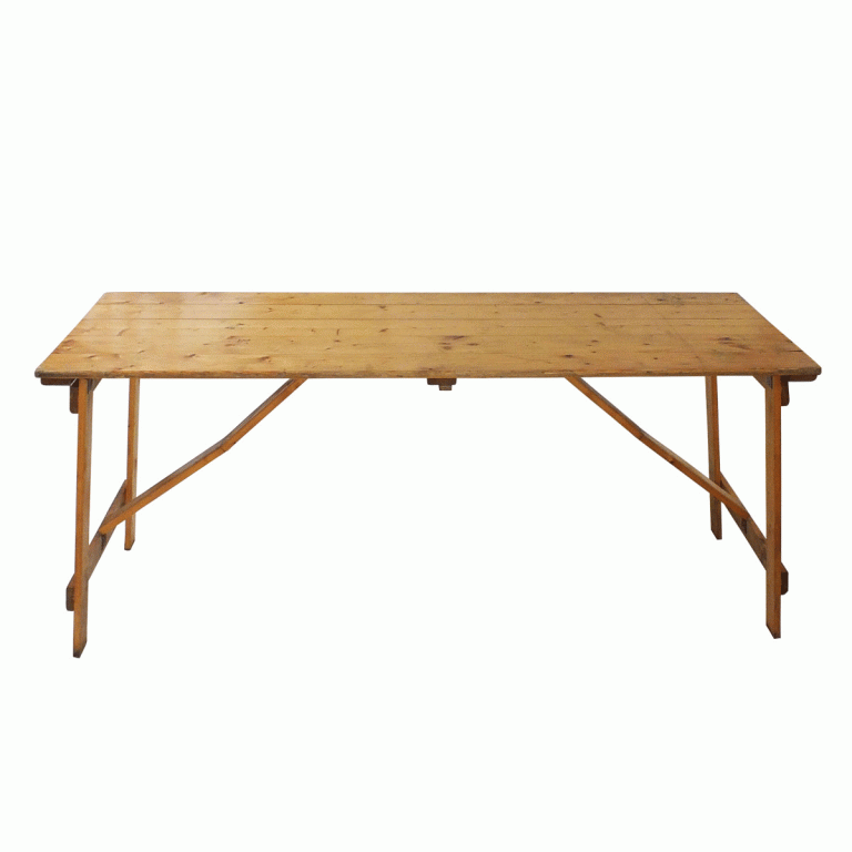 Wooden Trestle Table 6'x2' - AB Event Hire