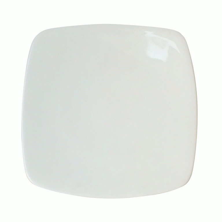 White Bone China Square Plate 20cm (Pack of 10) - AB Event Hire