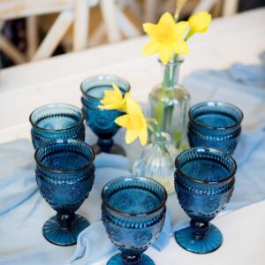 Blue Vintage Style Goblets Pack of 25 AB Event Hire