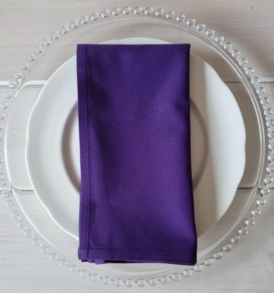 Purple Coloured Napkin 24" (60cm) - AB Event Hire